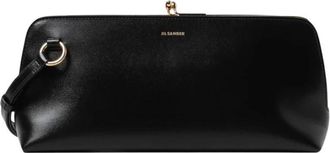 Jil Sander Femme, Sacs, Noir, Taille: ONE Size Sac à Bandoulière Minimaliste en Cuir