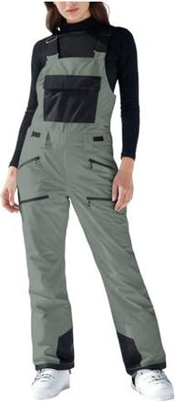 Generic Pantalon de ski pour femme - Imperm&eacute;able - Chaud - Coupe-vent - Bretelles r&eacute;glables, Vert, XXL
