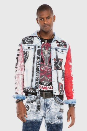 Cipo & Baxx Jeansjacke Jacke mit vielen Details