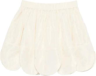 Simone Rocha Femme, Jupes, Blanc, Taille: 36 FR Petal Hem Mini Skirt
