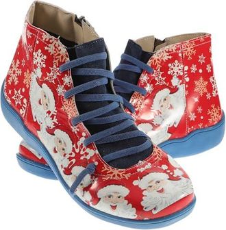 Valiclud Bottes DAutomne pour Femmes Plates et Antid&eacute;rapantes Bottines Courtes Bleu Taille 39 Motifs de No&euml;l Confortables et Polyvalentes pour LHiver F&ecirc;tes