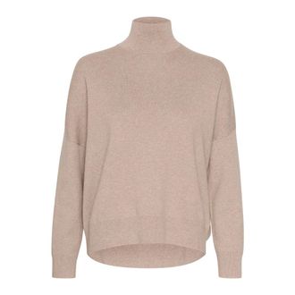 Inwear Femme, Pulls, Beige, Taille: 38 FR Pull ray&eacute; &agrave; col roul&eacute;