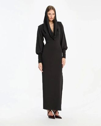 Rotate Rotate Birger Christensen, Femme, Robes, Noir, Taille: 40 FR Hooded Dress