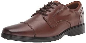 Clarks Homme Lite Cap Tissu Oxford, Marron Clair/Cuir, 41 EU