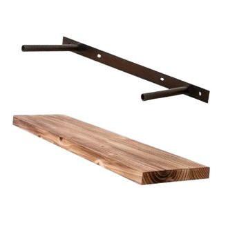 Generic K&uuml;chen-Schweberegal aus massivem Holz 40cm rustikales Wand-Gew&uuml;rzregal, auch f&uuml;r Badezimmer, Wohnzimmer, Schlafzimmer, Dekoration und Aufbewahrung mit