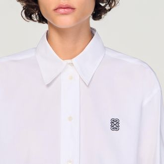 Sandro Chemise courte en popeline