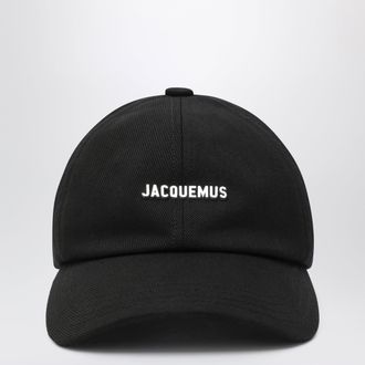 Jacquemus Schwarze Baseballm&uuml;tze mit Logo