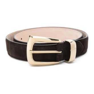 Khaite Benny G&uuml;rtel Goldene Schnalle (30mm) - - Accessories - Damen - Braun - 85 CM