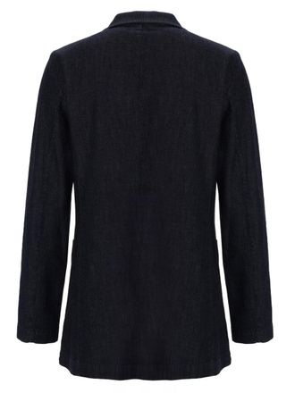 Aspesi Single-Breasted Denim Jacket - Blue