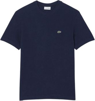 Lacoste Homme, Tops, Bleu, Taille: M/L T-shirt en piqu&eacute; de coton lourd et lin