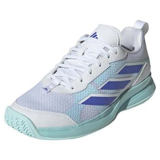 adidas Baskets basses Avaflash pour femme, Blanc/bleu cobalt/Aqua semi-flash, 6