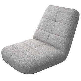 bonVIVO Easy Lounge Coussin De Sol avec Dossier, Fauteuil De Sol Rembourr&eacute; Et R&eacute;glable, Chaise De M&eacute;ditation Pliable pour Maison Et Bureau, Si&egrave;ge De Sol avec 