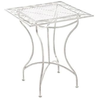 Clp Table de patio Bon Ton Chic avec motifs inspirant diverses couleurs colore : Blanc antique