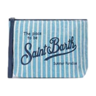 MC2 Saint Barth Femme, Sacs, Bleu, Taille: ONE Size Aline Linen Clutch
