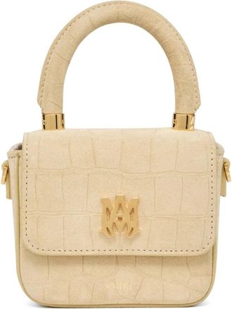 Amiri Femme, Sacs, Beige, Taille: ONE Size Top Handle Croc Effect Bag