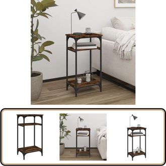 vidaXL Beistelltisch R&auml;uchereiche 40x30x75 cm Holzwerkstoff - Industrieller Stil - Beistelltisch - Couchtisch - Wohnzimmerstil - Holzwerkstoffm&ouml;bel