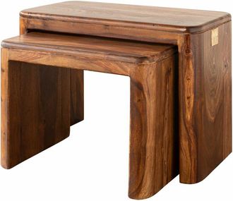 Massivmoebel24 Beistelltisch Sheesham 59x30x41 walnuss gewachst toronto 244