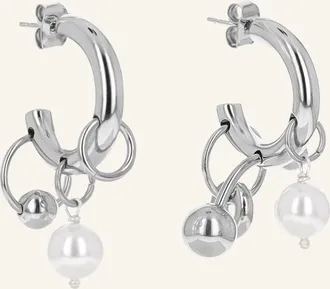 Justine Clenquet Creolen Chase Earrings By Glambou silber