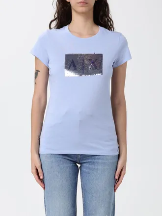 A|X Armani Exchange T-Shirt Femme couleur Bleu Ciel
