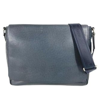 Louis Vuitton Sac bandouli&egrave;re vintage en cuir doccasion - Homme - Pre-owned - Bleu - Taille: ONE Size