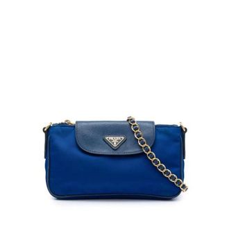 Prada Sac bandouli&egrave;re en nylon pr&eacute;-poss&eacute;d&eacute; - Femme - Pre-owned - Bleu - Taille: ONE Size