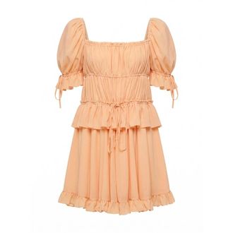 Chlo&eacute; Robe Courte en Soie - Femme - Robes - Rose - Taille: 36 FR