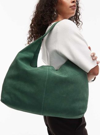 & Other Stories Cabas en daim - Vert course