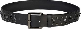 Alma En Pena Alma EN Pena, Femme, Accessoires, Noir, Taille: S Belt with Studs Detail