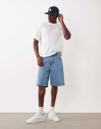 Cotton On Weite Jeansshorts in Verve-Blau
