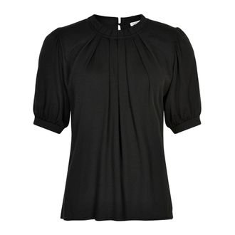 In Front Grazia Bluse 1/2 &Auml;rmel Einfarbig Schwarz - - Blouses & Shirts - Damen - Schwarzk - 2XL