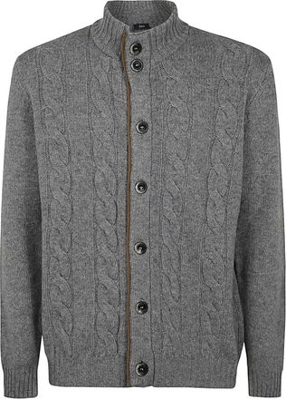 Herno Homme, Pulls, Gris, Taille: 2XL Cardigan en maille torsad&eacute;e