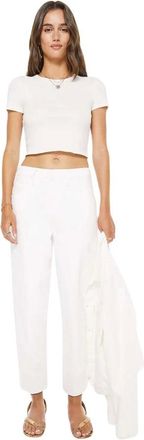 Mother Femme, Pantalons, Blanc, Taille: W29 The Rabbit Hole Ankle Jeans