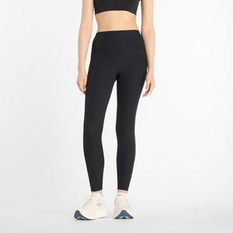 New Balance Femme Ribbed High Rise Legging 27 en Noir, Poly Knit, Taille XL