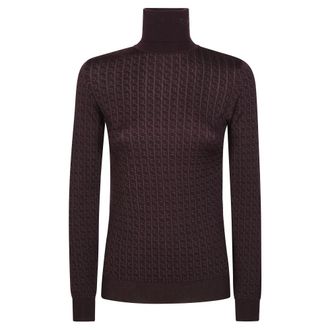 Elisabetta Franchi Femme, Pulls, Rouge, Taille: 42 FR Pull Dolcevita