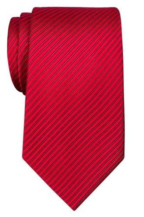 Retreez Cravate Textur&eacute; &Agrave; rayures Tiss&eacute;e en Microfibres de Rouge vin