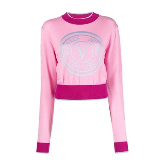 Versace Jeans Couture Damen, Strickwaren, Rosa, SGr&ouml;&szlig;e