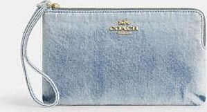 Coach Gro&szlig;e Tasche Aus Loved-Denim Mit Handschlaufe Und Rundumrei&szlig;verschluss