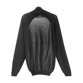Moschino R&uuml;ckenfreier Wollpullover Schwarz - - Knitwear - Damen - Schwarzk - M