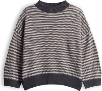 OPUS Strickpullover Peipina aus weicher Baumwolle Boxy-Silhouette mit geradem Schnitt f&uuml;r l&auml;ssige Layerings