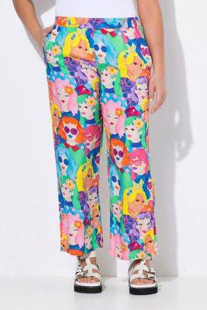 Angel Of Style Schlupfhose Hose weites Bein Gesichterdruck