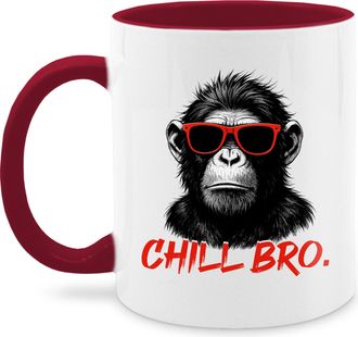 Shirtracer Tasse Tassen 325ml - Chill Bro cooler Affe Geschenk Statement lustig I Coole Geschenke junge M&auml;nner I Zocker Spr&uuml;che Teenager Geschenk Gamer I Coole S
