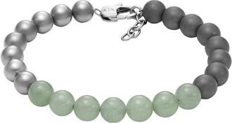 A|X Armani Exchange Bracelet pour homme en acier semi-précieux ou inoxydable avec fermoir mousqueton