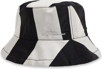 Jacquemus unisex, Accessoires, Gris, Taille: 58 CM Chapeau avec logo brod&eacute;