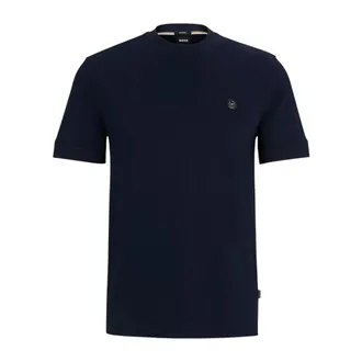 HUGO BOSS Homme, Tops, Bleu, Taille: S T-shirt en coton pur