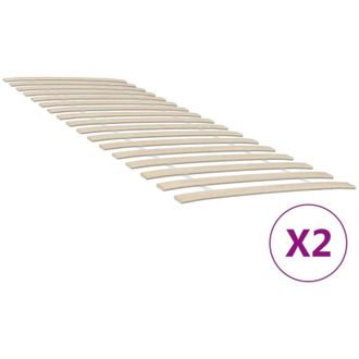 vidaXL Maison Exclusive Bettlattenrost Ersatz mit 34 Latten 2 Stk