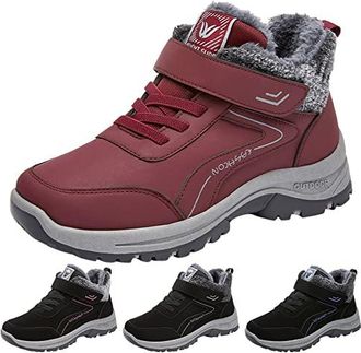 Generic Bottes de neige orthopédiques chaudes pour femme avec soutien de la voûte plantaire - Confortables - Doublure en fourrure - Chaussures de marche therm