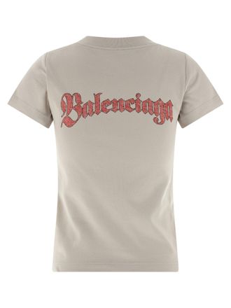 Balenciaga Womens Gray Cotton T-Shirt