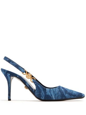 Versace Medusa Barocco 95 Pumps 85mm - Blau
