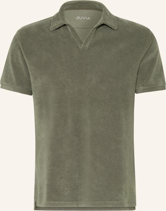Juvia Frottee-Poloshirt gruen