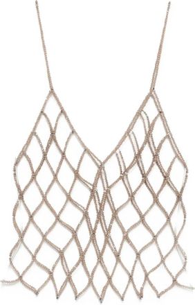 PANICALE Panicale, Femme, Tops, Beige, Taille: 40 FR Beaded Top